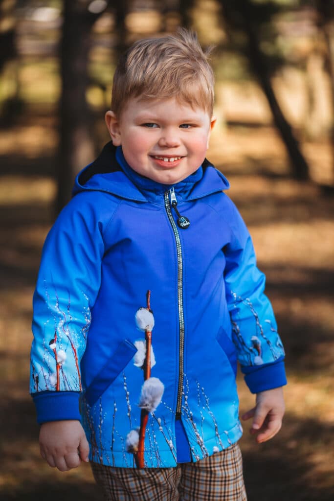 Laste Softshell kevad-sügis parka "Paju-utud" - Pilveke